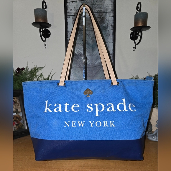 kate spade | Bags | Kate Spade New York Lott Street Francis Azure Logo ...